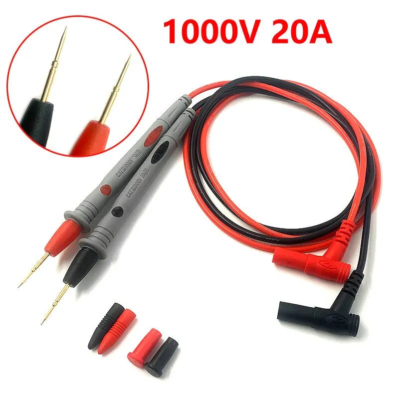 Тестовые провода для мультиметра, универсальный кабель переменного тока, постоянного тока, 1000 В, 10 А, 20 А, измерительные щупы CAT III, ручка для мультиметра, тестер, наконечники проводов