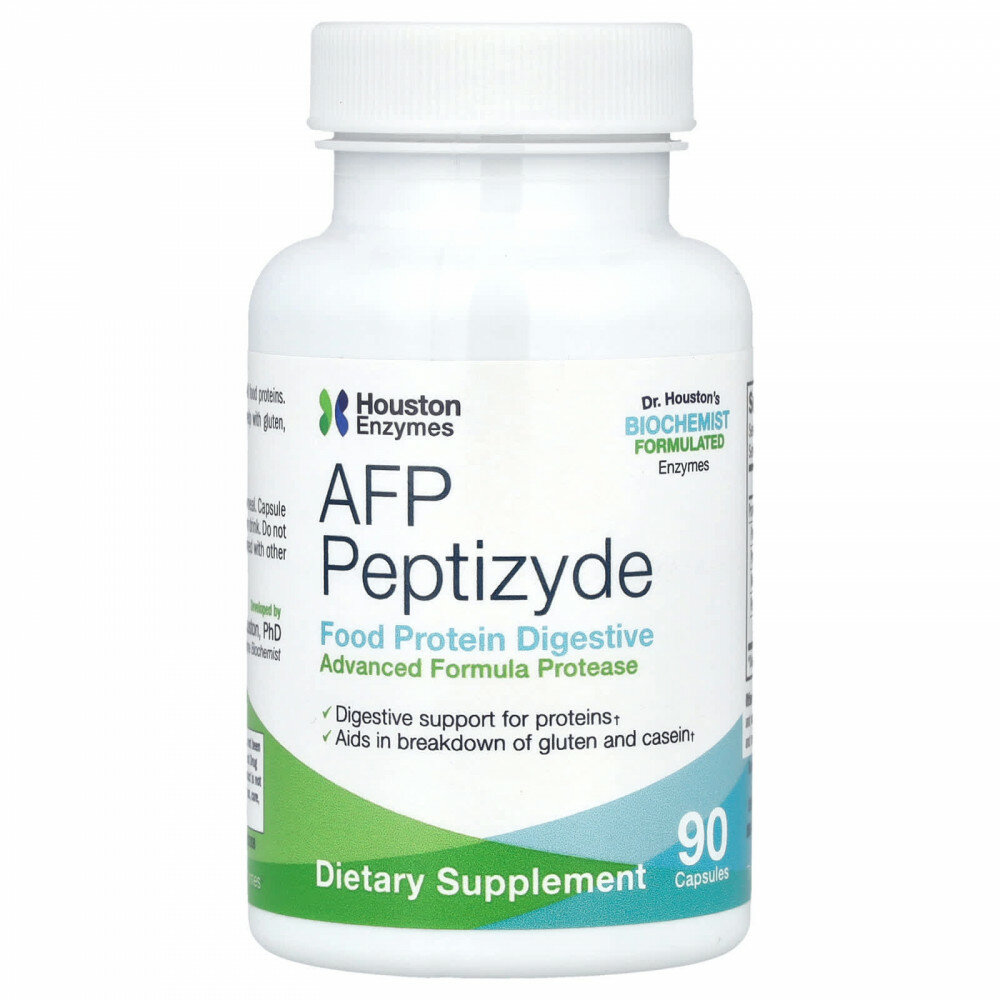 Houston Enzymes, пептизид AFP, 90 капсул