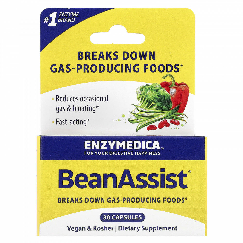 Enzymedica, BeanAssist®, 30 капсул