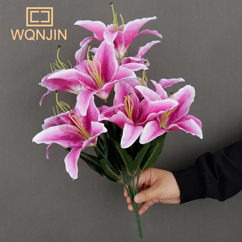 Искусственные белые лилии WQNJIN purple