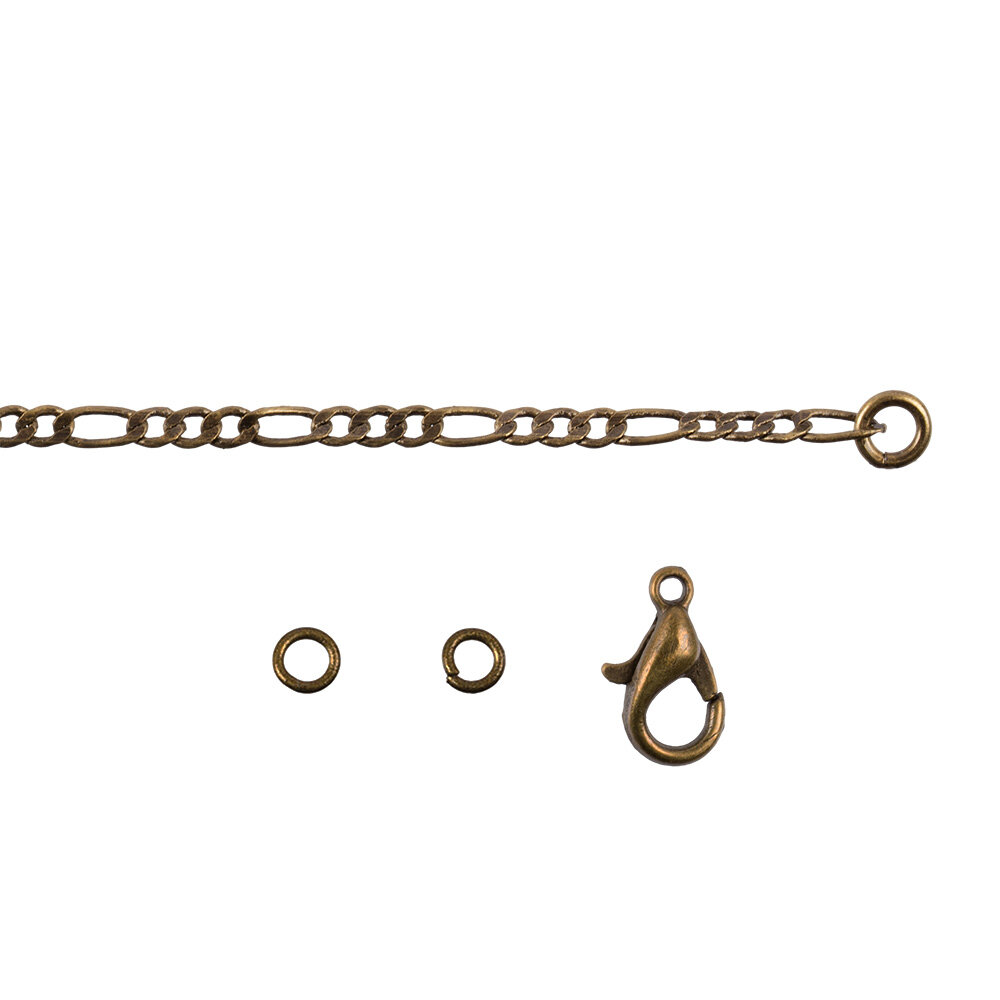 Цепочка с фурнитурой CHC2-60 60 см Q2-под античную бронзу