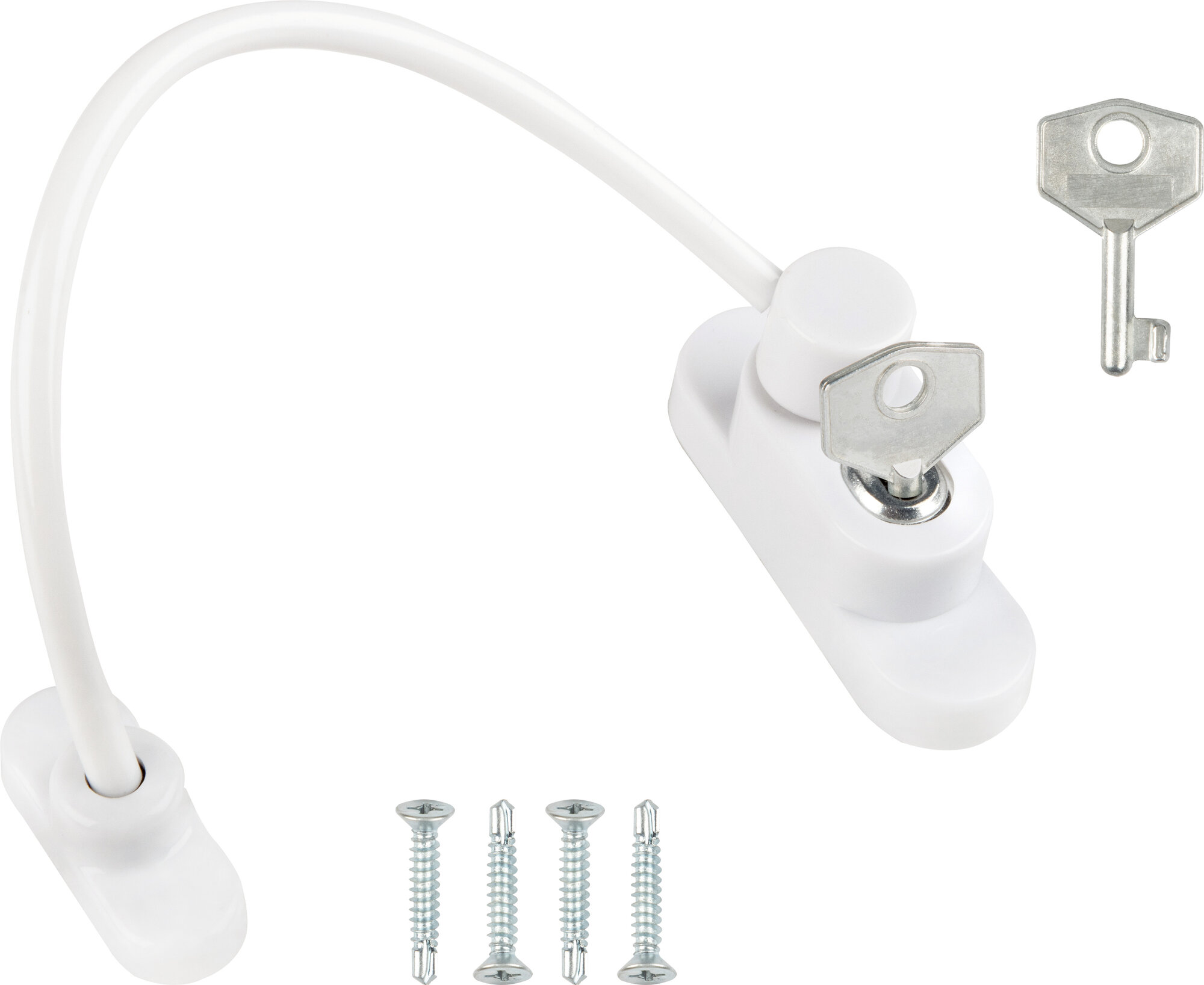 Защита на окна от детей с возможностью проветривания (замок - блокиратор окна с тросиком) Park