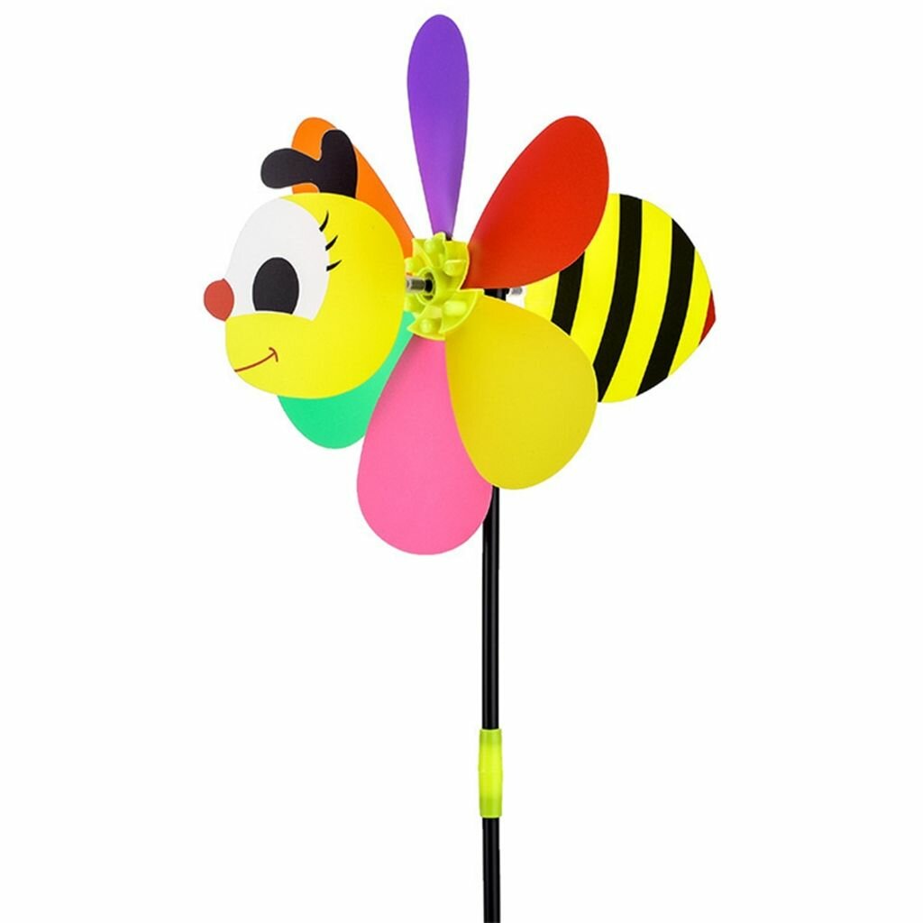 3D ветряная мельница с животными, садовые ветровые блесны, детская игрушка, милый мультяшный вертушка, двор, газон, уличные украшения