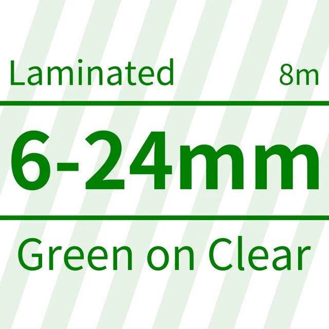 Лента для принтера этикеток Fimax 9 мм, Green on Clear