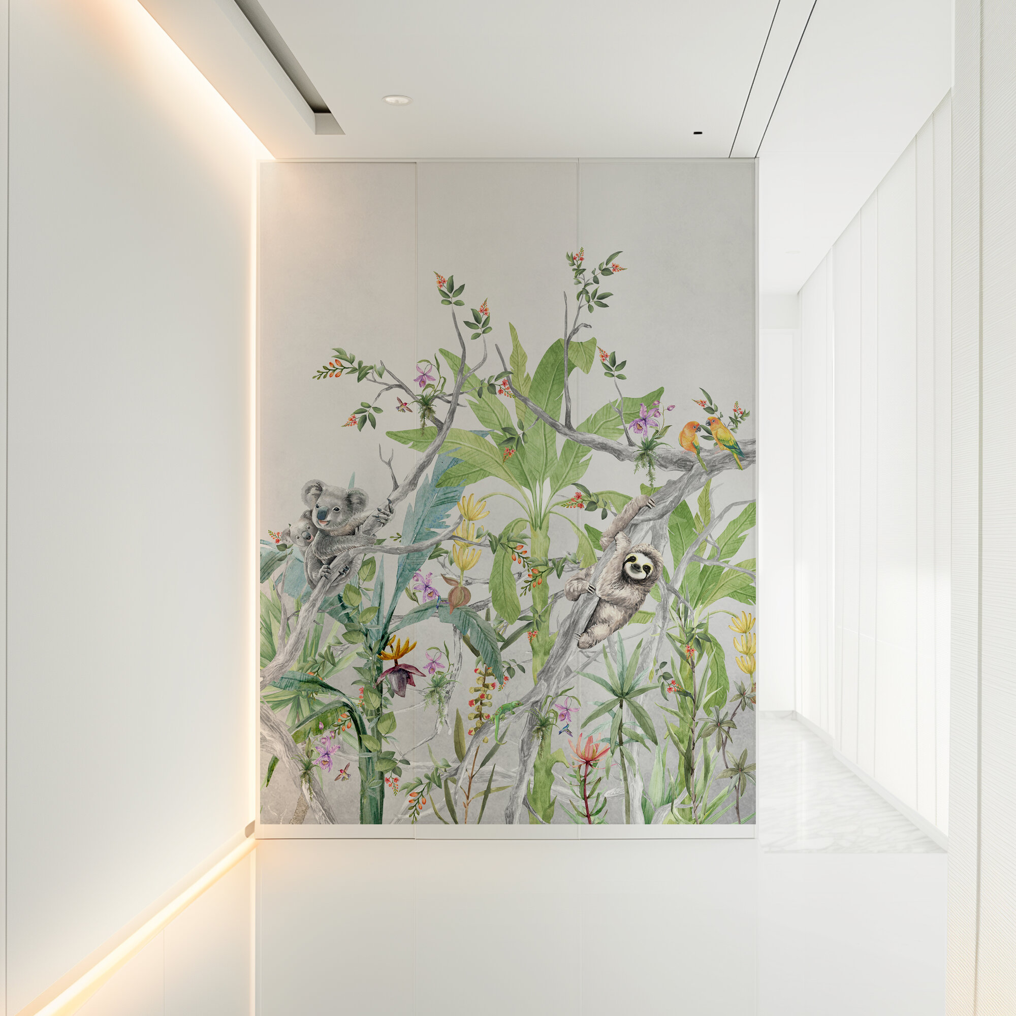 Фотообои 3д на стену "Джунгли", флизелиновые 200х270 см на кухню, спальню, зал, в детскую