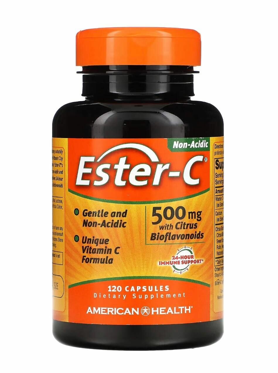 Витамин С Эстер С с цитрусовыми биофлавоноидами, Ester-C, 500 мг, 120 капсул