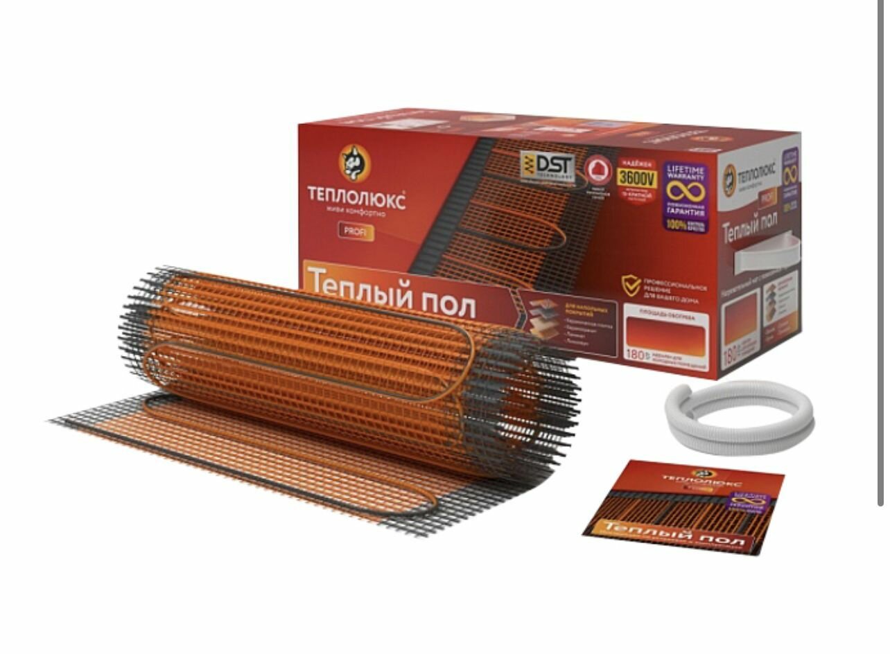 Нагревательный мат для теплого пола Теплолюкс ProfiMat 1080Вт 6м2