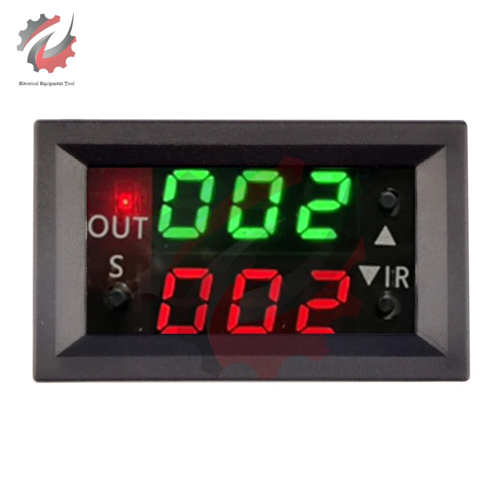 Релейный модуль с двойным дисплеем, реле времени 12 В постоянного тока, реле времени с задержкой, миниатюрное светодиодное Цифровое реле времени, реле времени с задержкой времени, переключатель управления циклом
