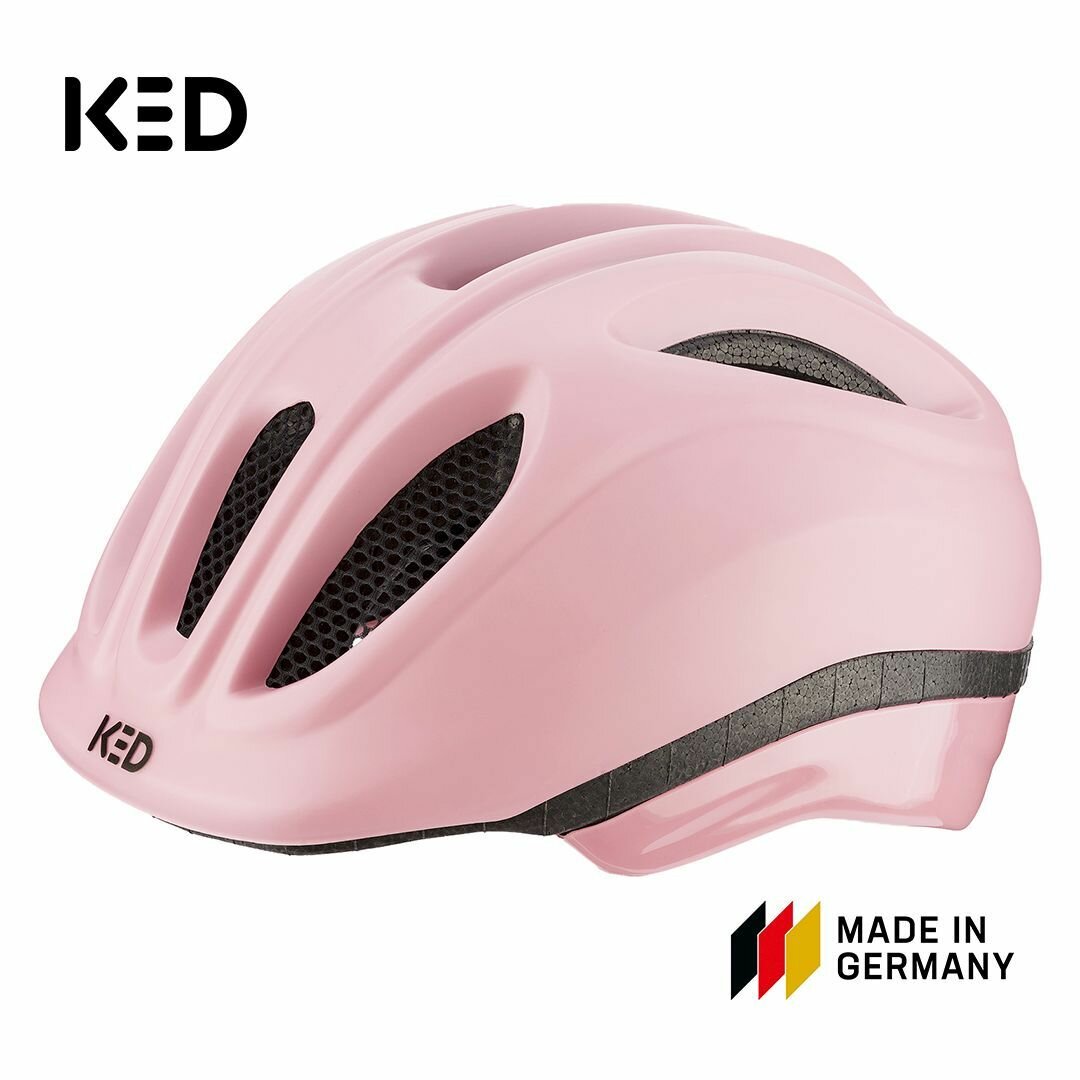 Шлем детский защитный для велосипеда, роликов, самоката, скейтборда, спортивный розовый велошлем для детей KED Meggy Trend Flamingo Pink, размер M (52-58)
