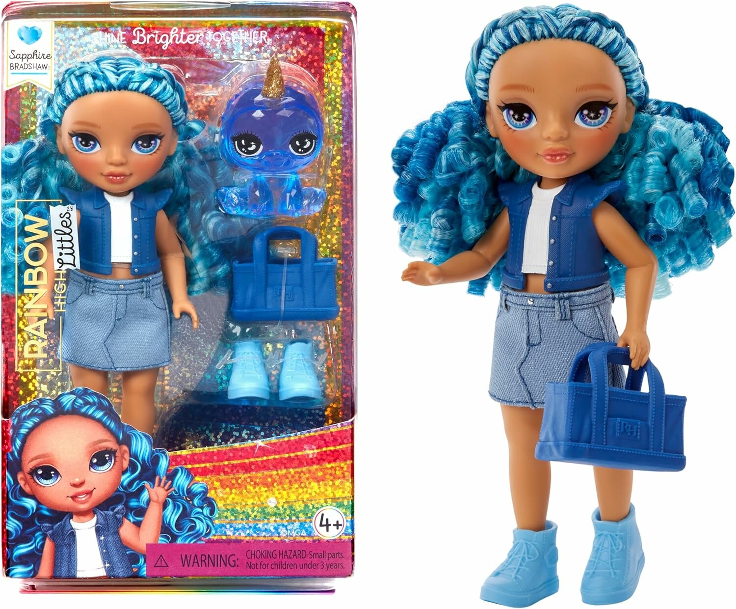 Кукла младшая сестра Rainbow High Littles Sapphire Bradshaw
