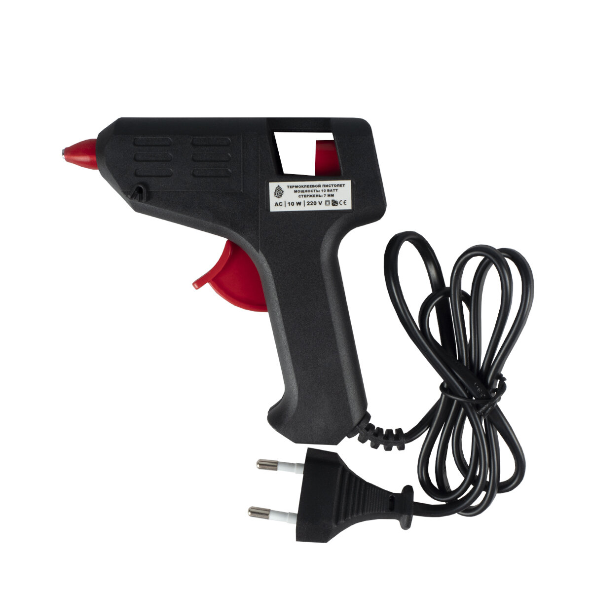 Пистолет термоклеевой 10 вт (стержень 7 мм) "Кедр"