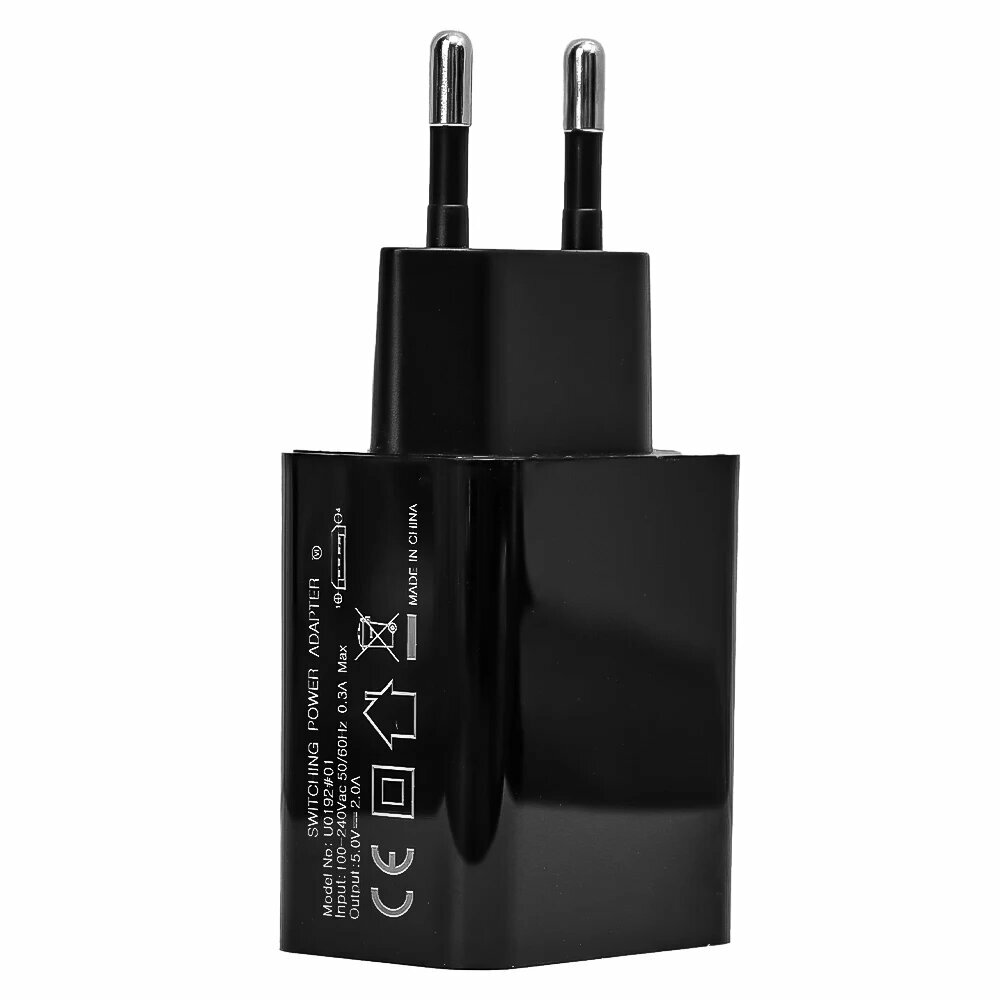 Универсальная вилка европейского стандарта, 5 В, 2 А, двойной USB-зарядные устройства для мобильных телефонов, дорожные высокоскоростные настенные зарядные устройства, адаптеры для IPhone, Samsung, Xiaomi Black