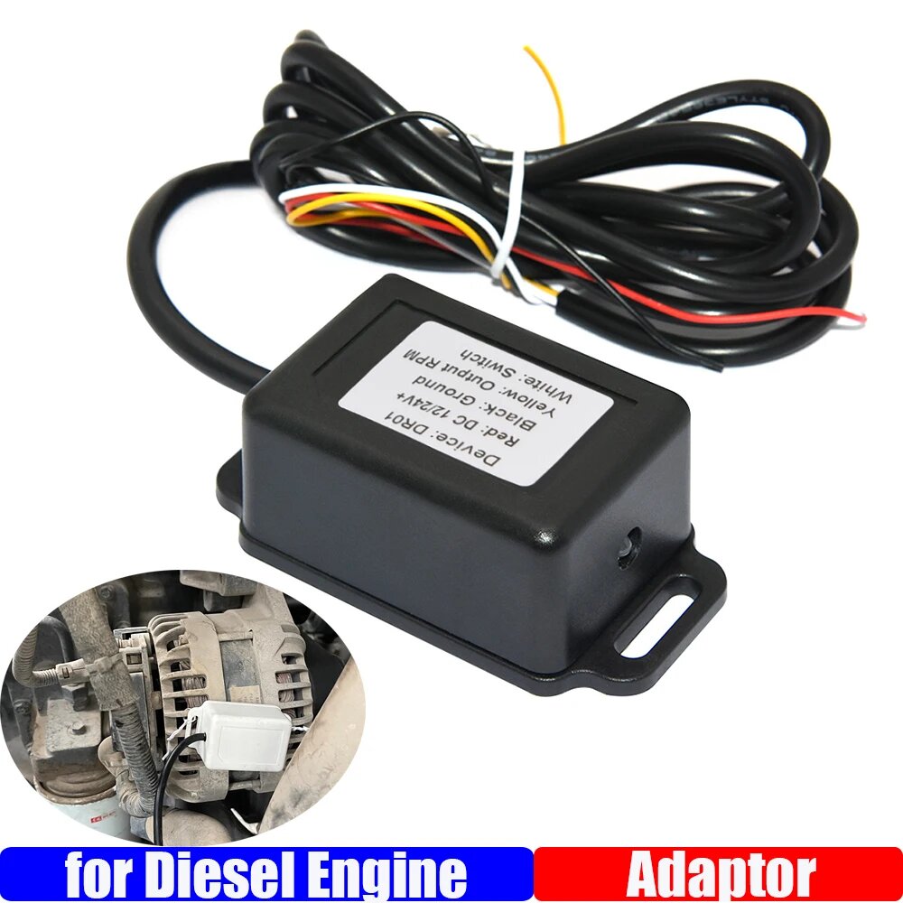 7 цветов подсветки 2 "52 мм тахометр водонепроницаемый IP67 тахометр 3000/4000/6000/7000/8000 об/мин тахометр для морского автомобиля 12 В 24 В на заказ Diesel Adaptor