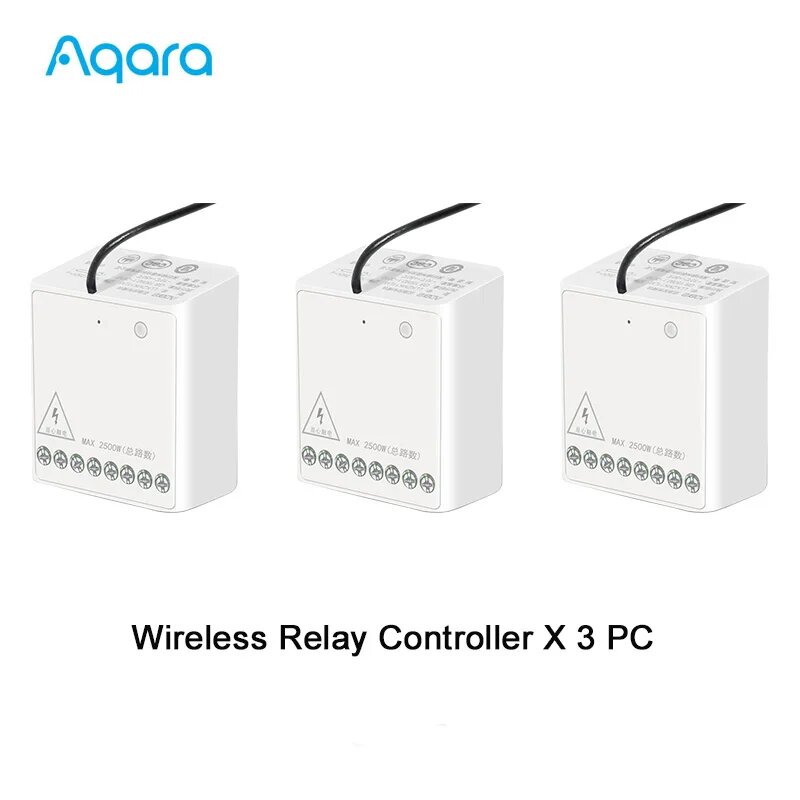 Aqara двухканальный беспроводной релейный контроллер Zigbee 3pcs aqara relay