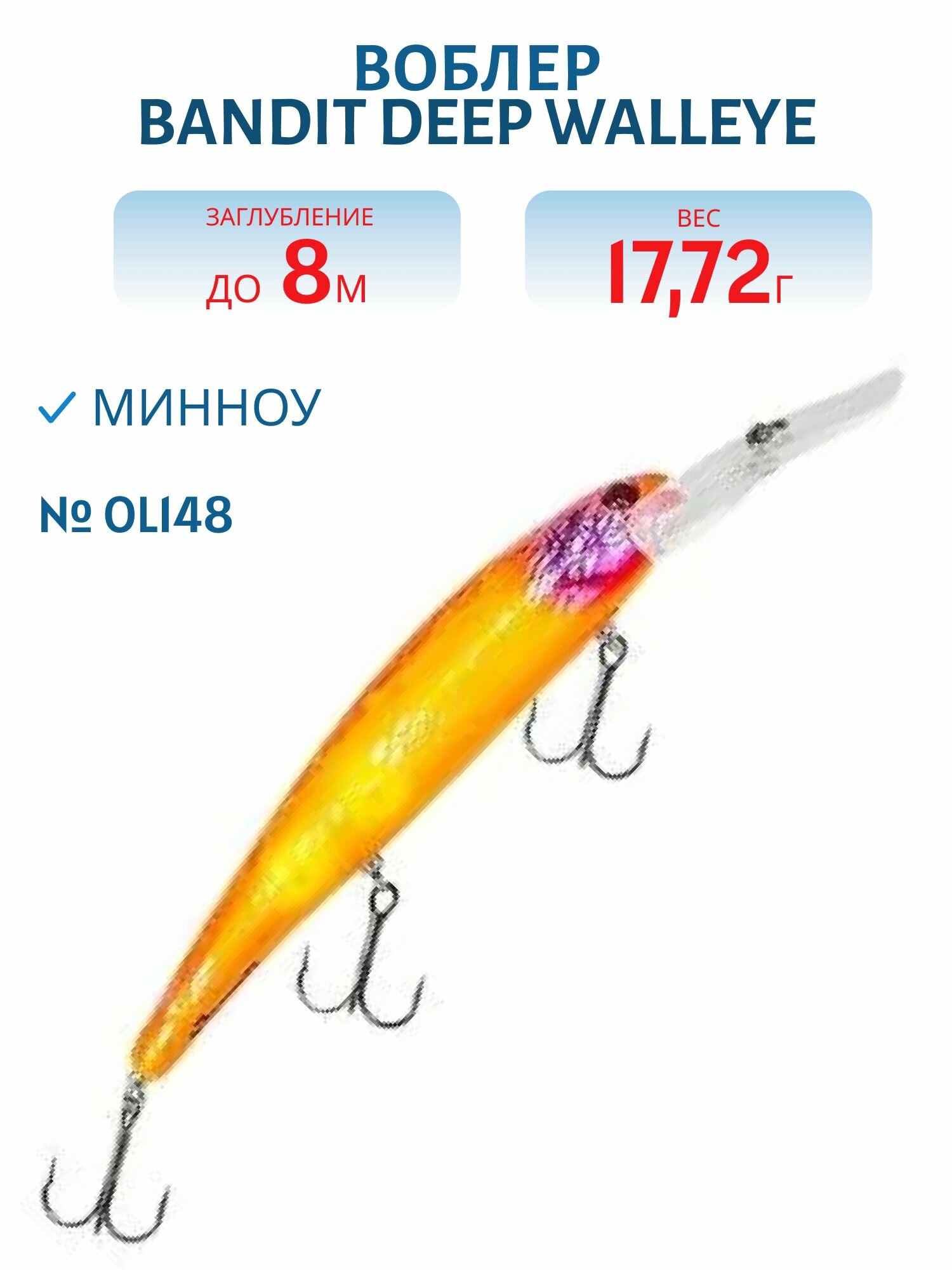 Воблер BANDIT DEEP WALLEYE OL148