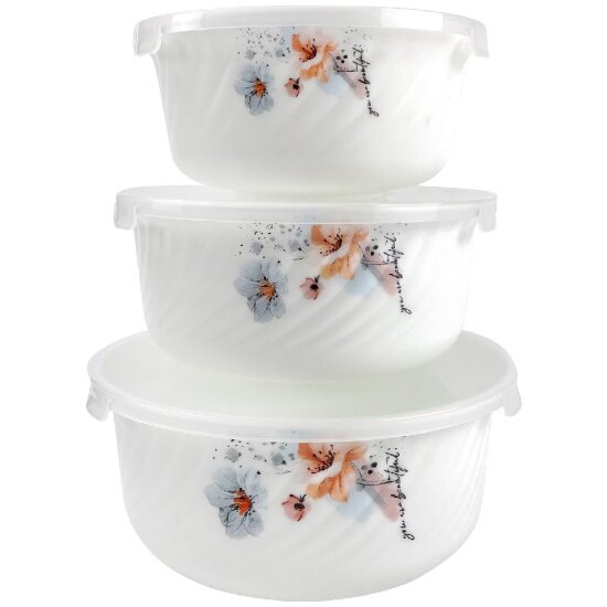 Набор салатников Jewel Мираж 3 предмета с крышкой (ПС00102-58)