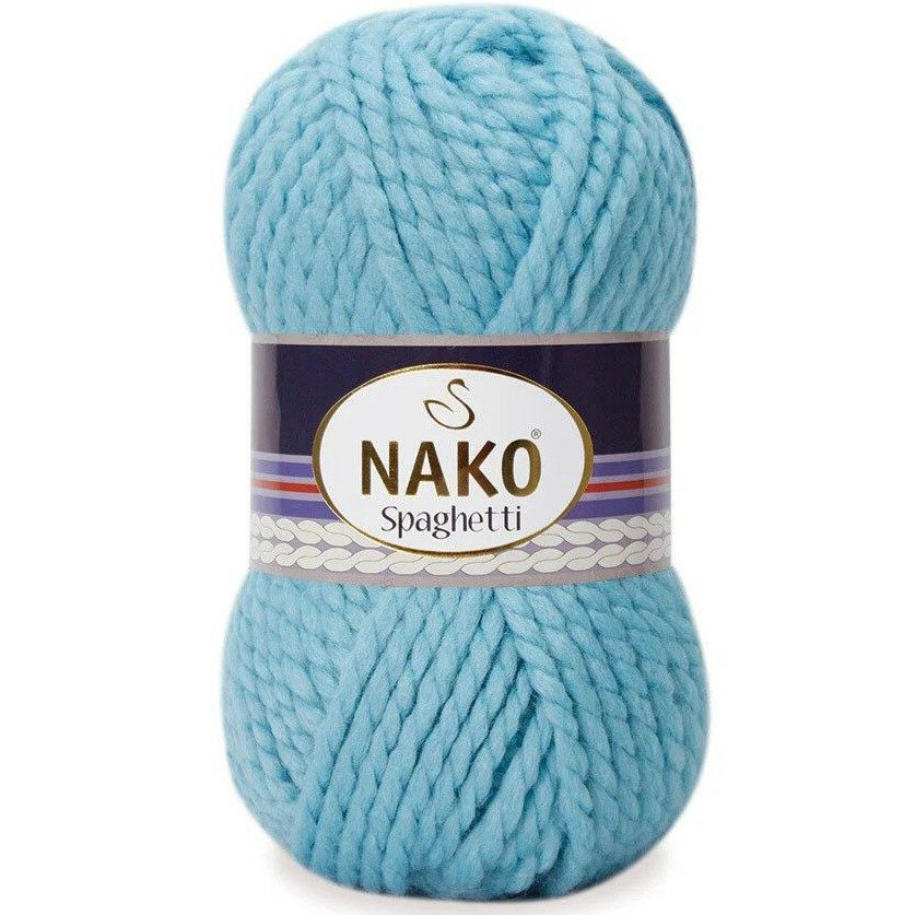 Пряжа Nako SPAGHETTI 6199 св. бирюза (5 мотков)