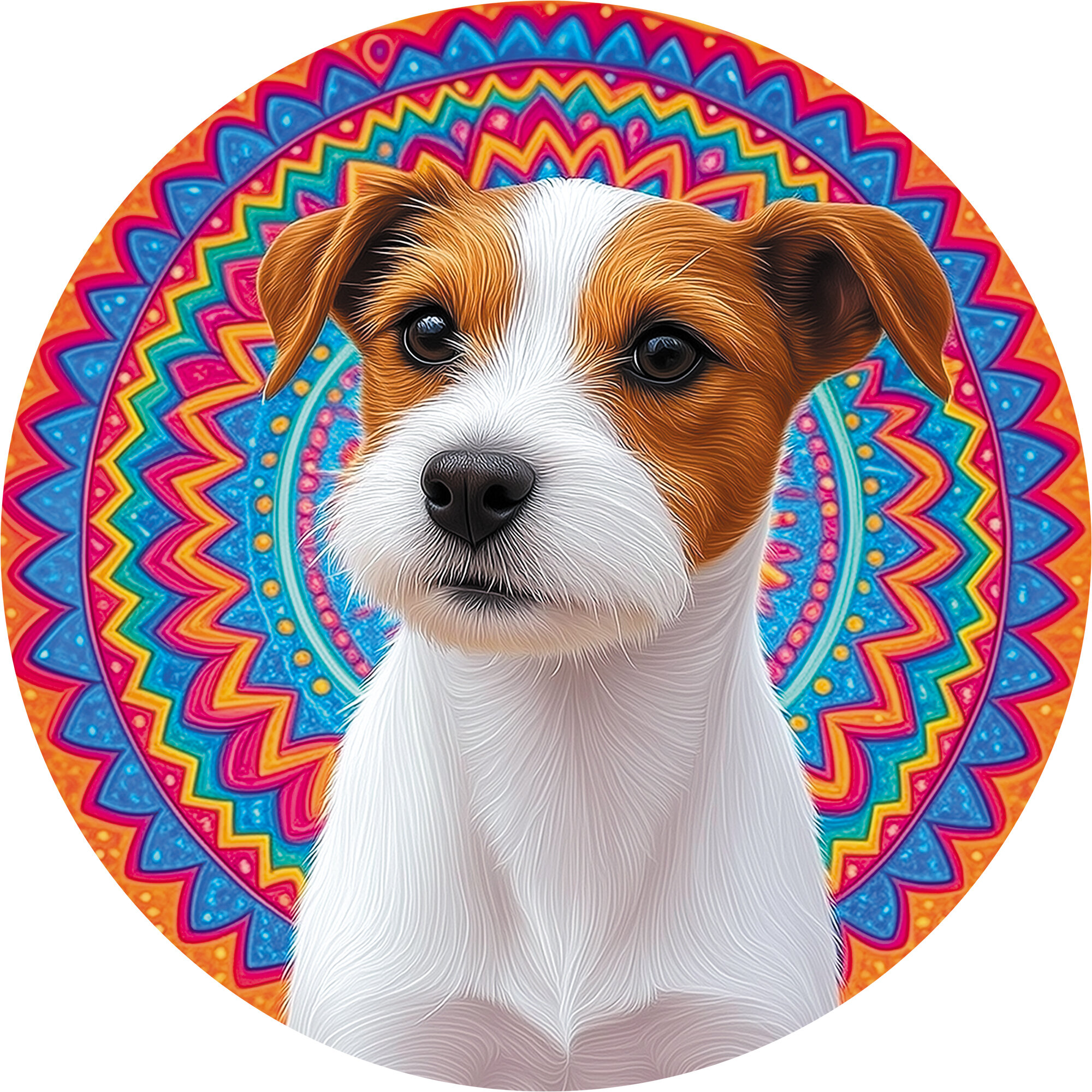 Деревянный пазл "Жесткошерстный джек рассел терьер" коллекции "Мир собак" / 30х30см, 260 деталей / Подарок для взрослых и детей