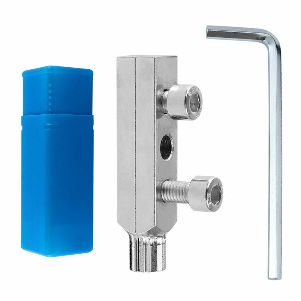 Универсальный экстрактор для извлечения оборванных проводов в водопроводных трубах, короткий ключ 85 мм (в синем пластиковом футляре)