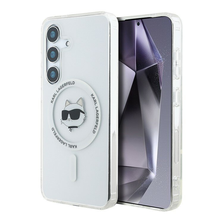 Karl Lagerfeld чехол MagSafe для Galaxy S25+, пластик, NFT Choupette Head, прозрачный