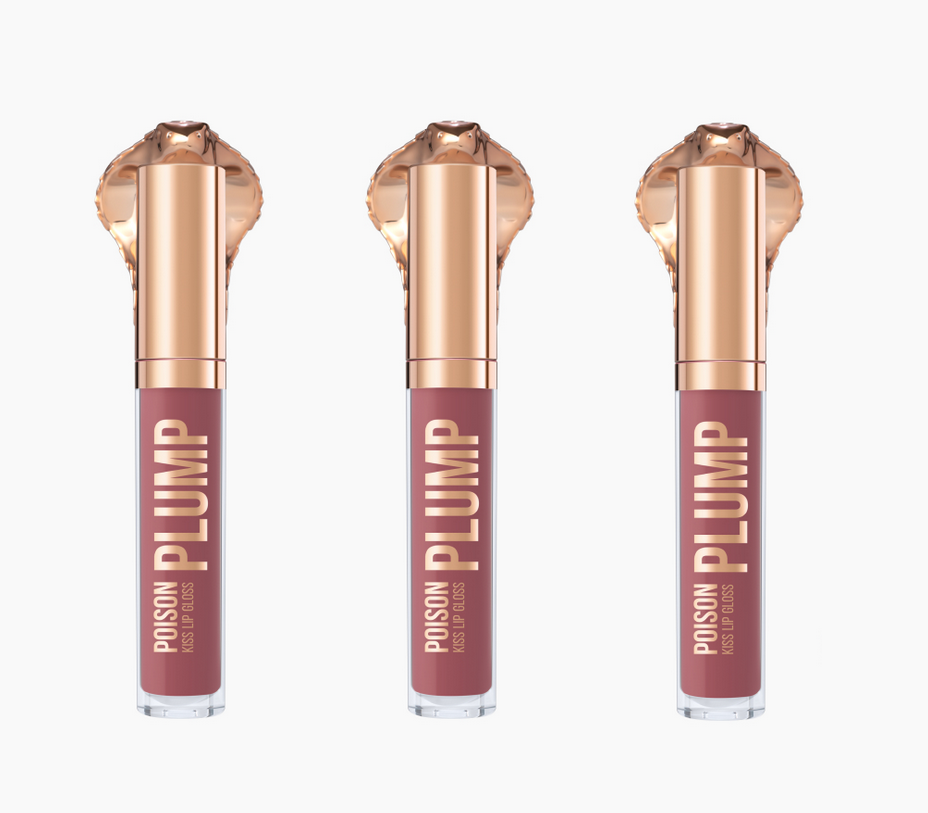 Блеск-плампер Stellary для губ Lip Plumping Gloss Poison Kiss, 4 мл, тон 03, Sweet sin - 3 штуки