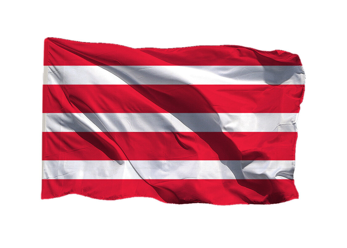 Флаг Керчи на шёлке, 70х105 см для ручного древка