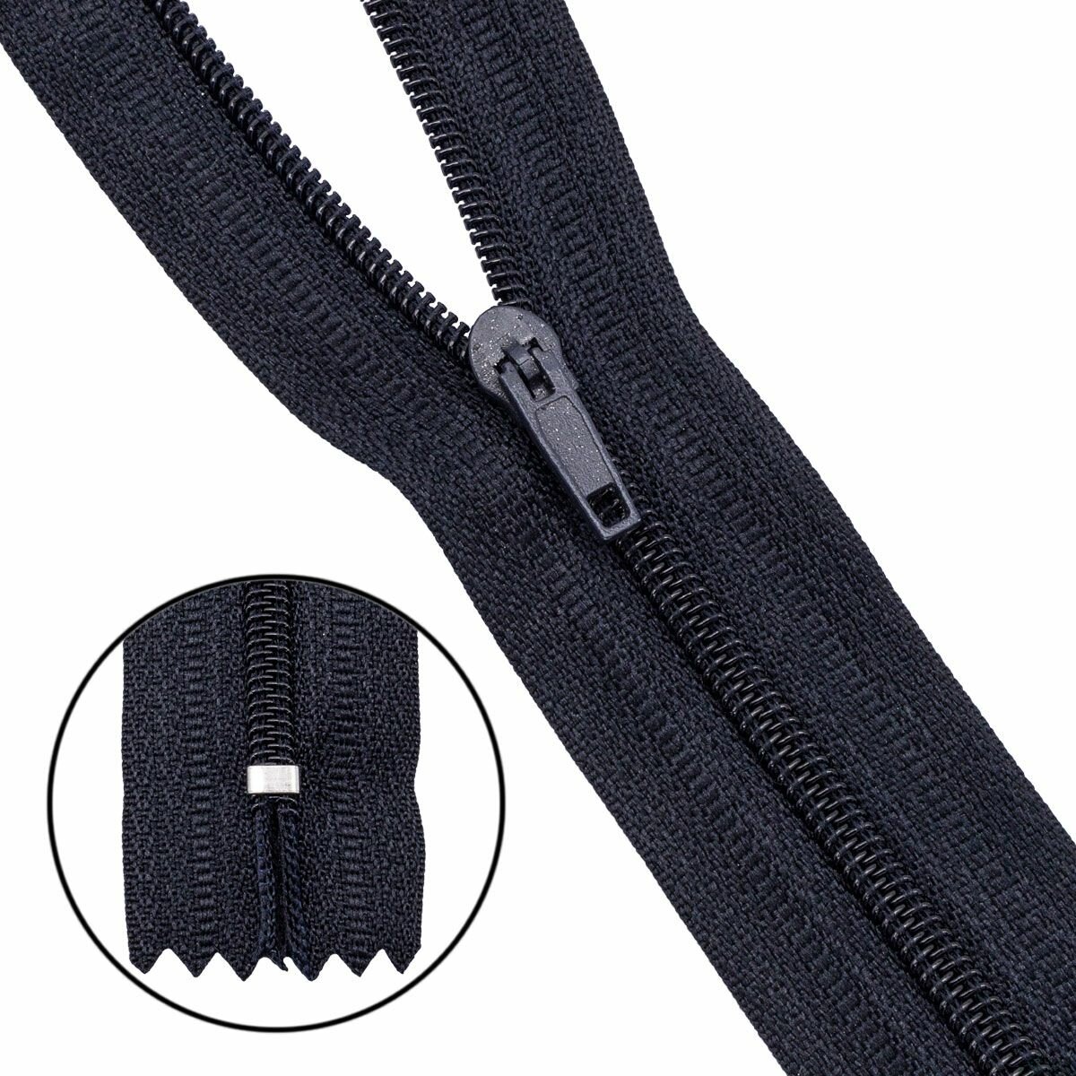 Молния брючная p/l Т4 - 20см (233 т. синий)