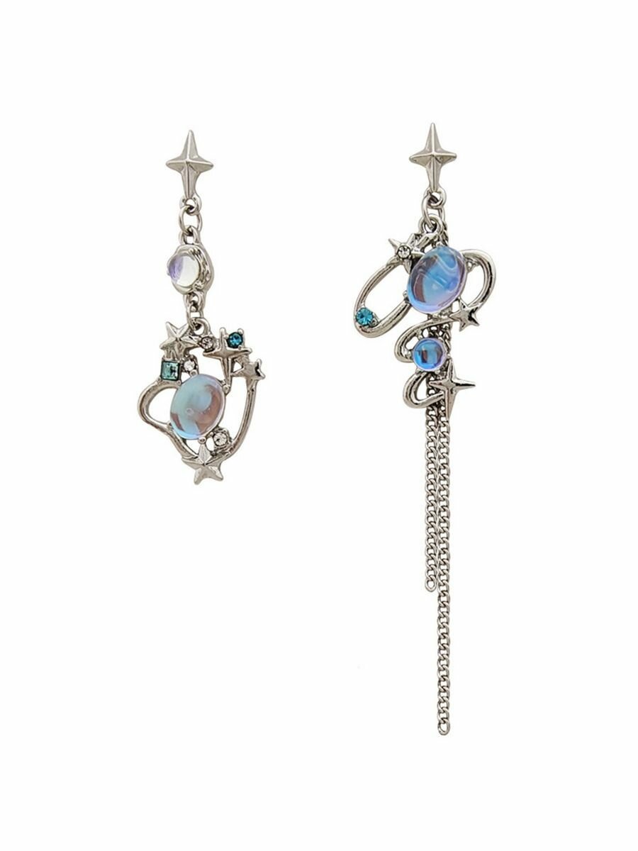 Серьги пусеты, эмаль