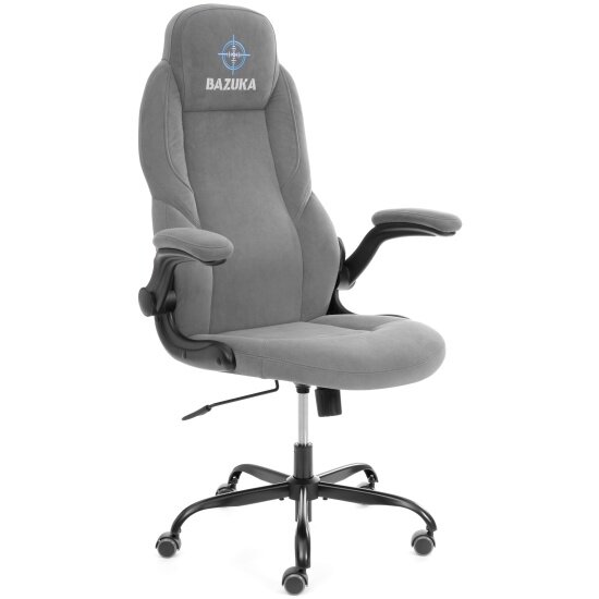 Кресло геймерское Tetchair BAZUKA metalBL велюр, серый