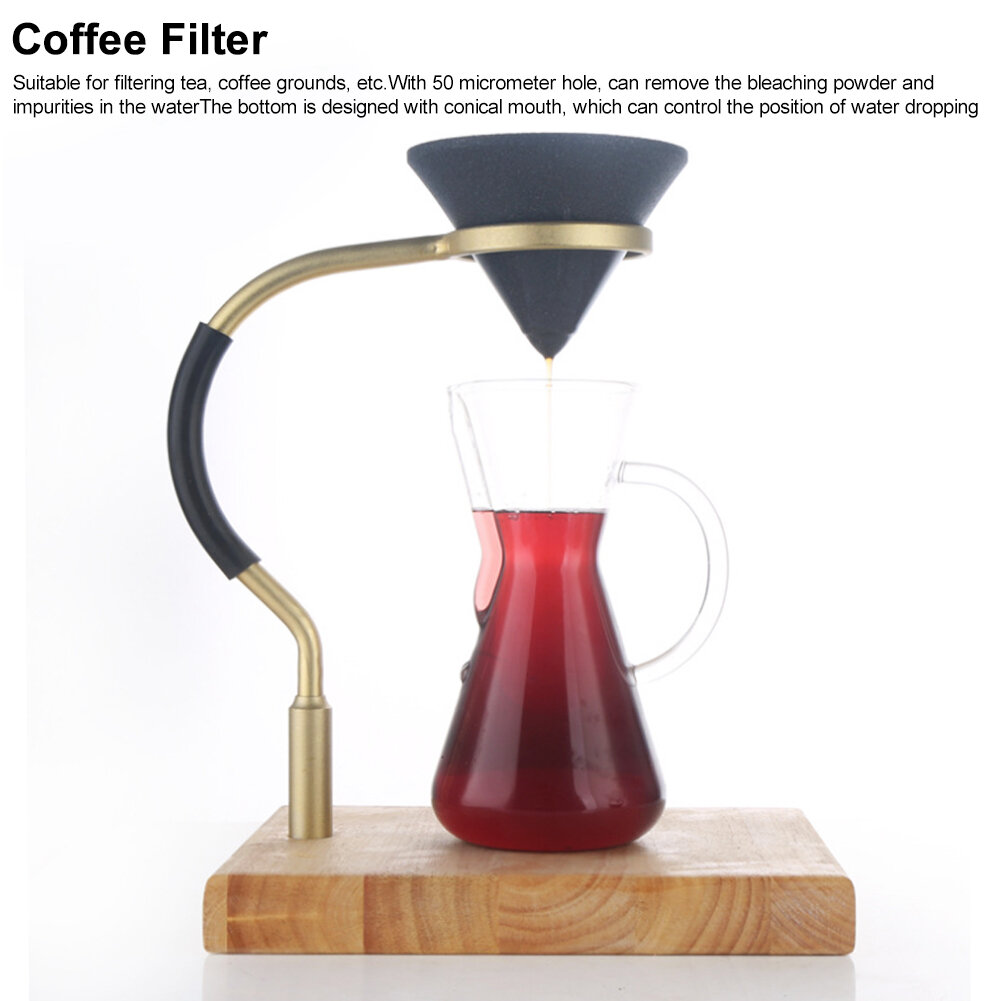 Конусная форма, непористое ситечко для кофе, фильтр для чая из глиноземной руды, аксессуары для фильтров для кофе