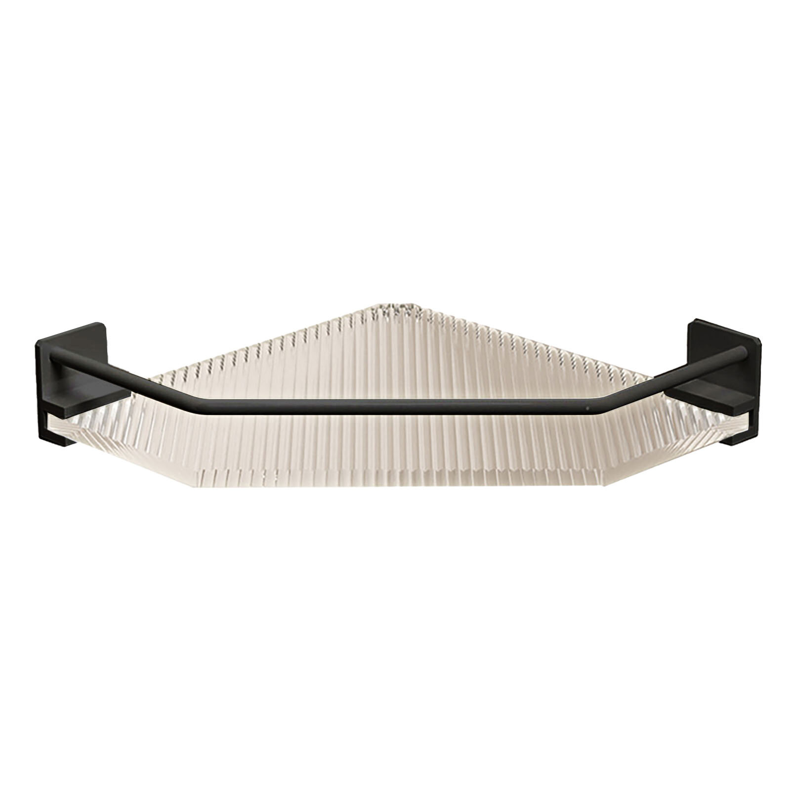 Угловая душевая кабина Органайзер для душа в ванной Акриловая полка для душа без сверления Большая вместимость для ванной комнаты в общежитии Кухня Треугольник Черный однослойный