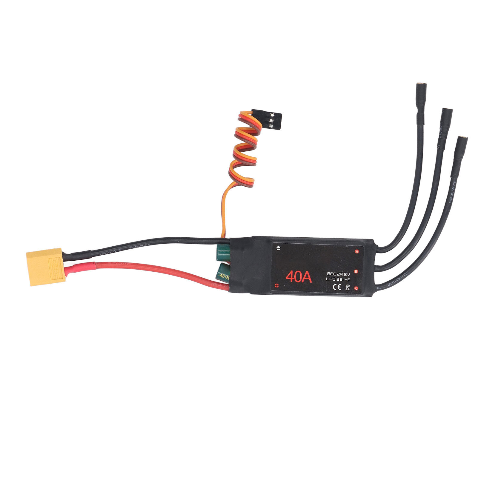 Бесщеточный двигатель электрический контроллер 40a регулятор контроллера скорости бесщеточного двигателя с помощью xt60 -щиткой для самолета RC