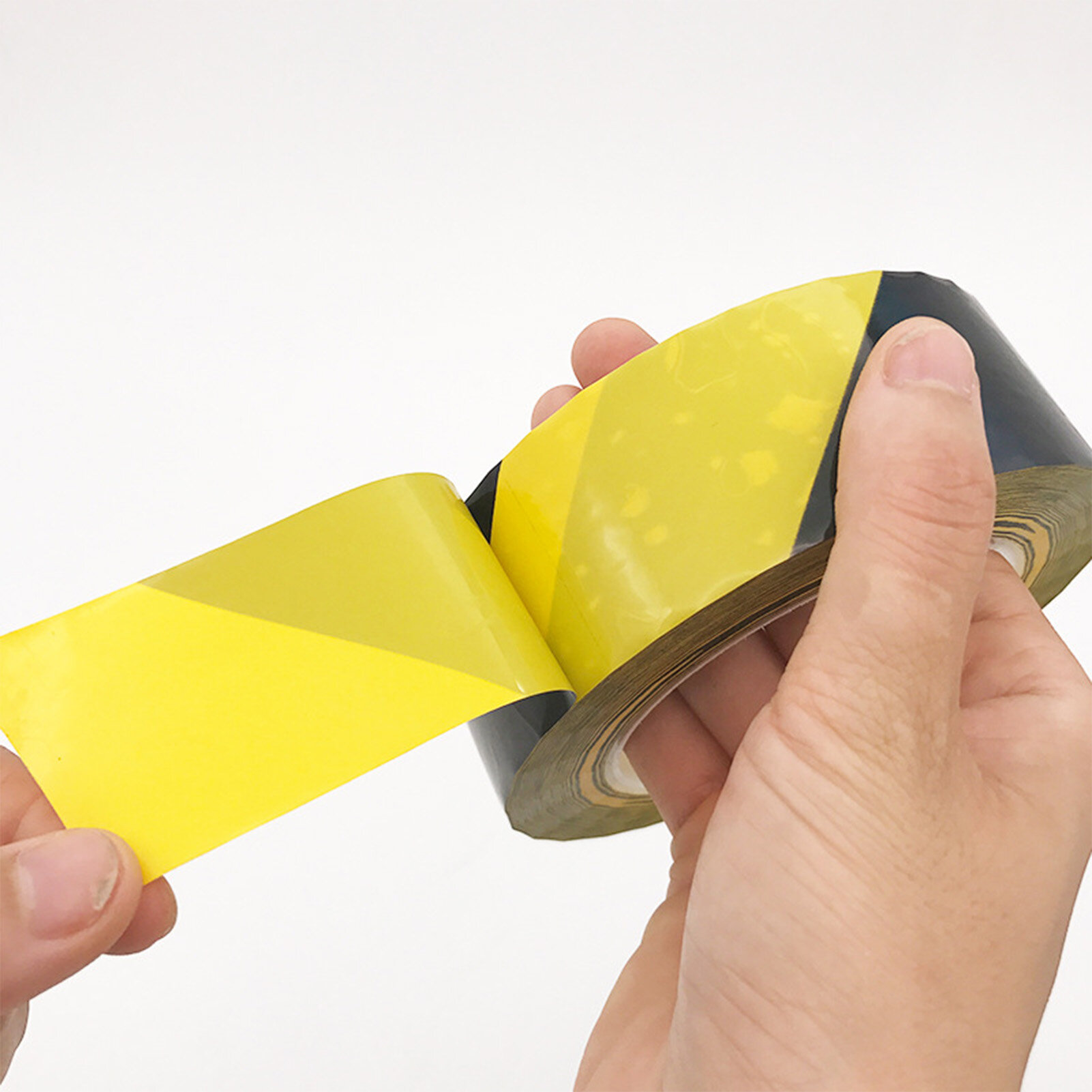 Лента для предупреждения об опасности ПВХ 4,8 см X 30 м, защитная лента с черной и желтой полосой для настенной напольной трубы