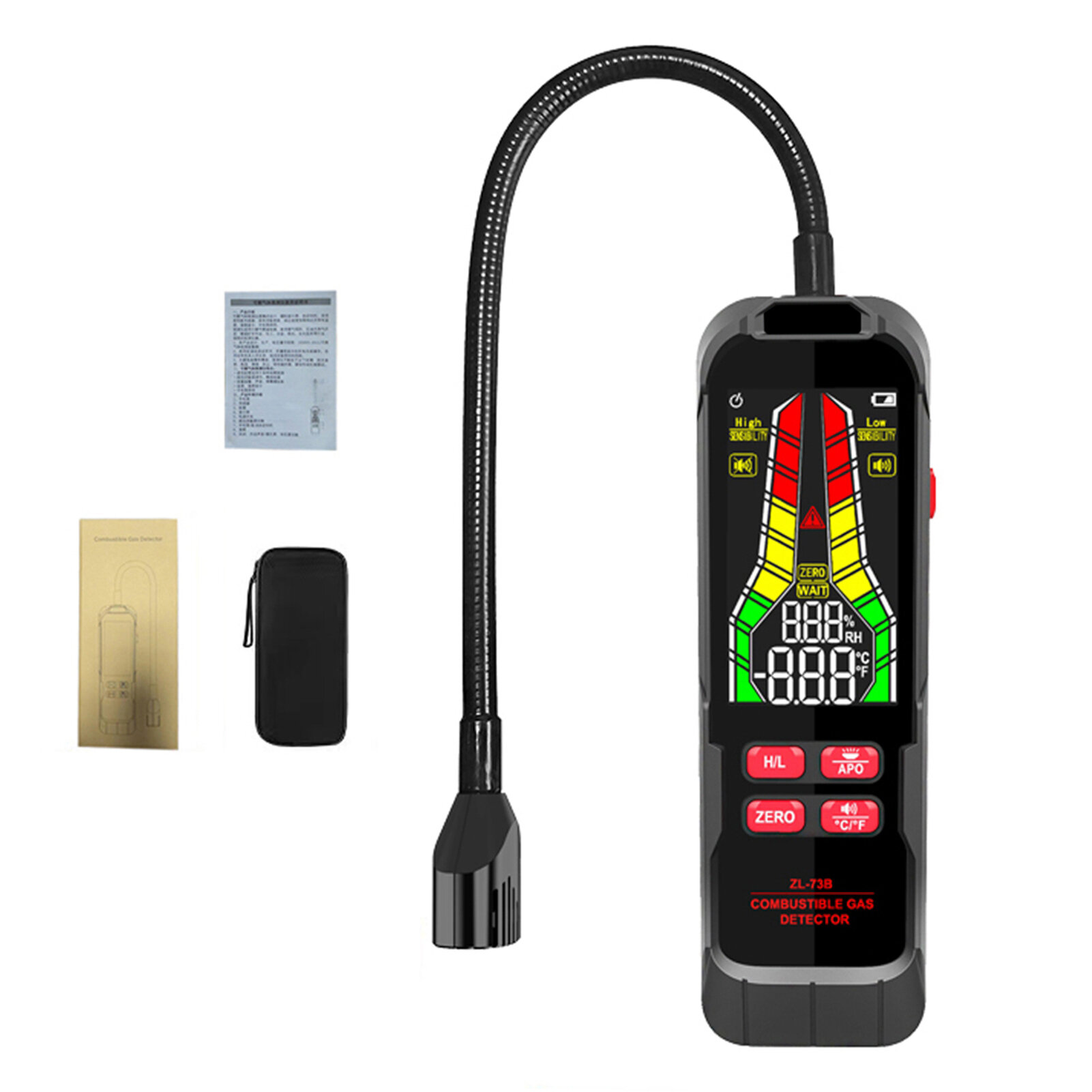 Горного газа детектора высокая точность ЖК -дисплей.