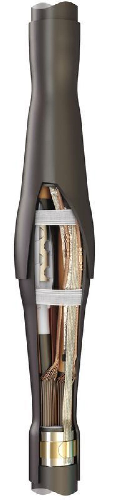 Муфта кабельная соединительная КВТ 3ПСТ-10-70/120(Б) с болтовыми соединителями, сшитый полиэтилен, 122см, 3 жилы, 70/120мм2, 10кВ / электрика