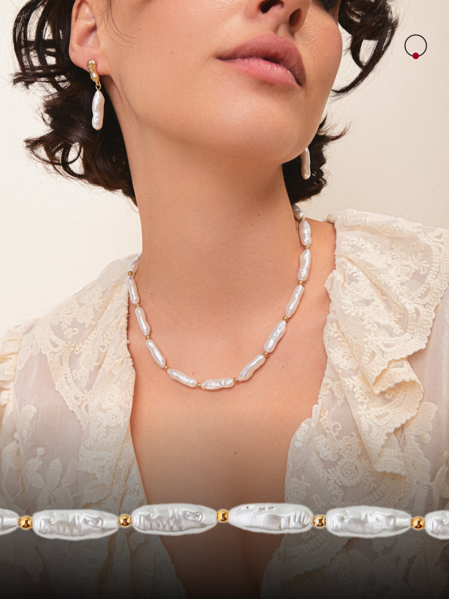 Колье, жемчуг имитация