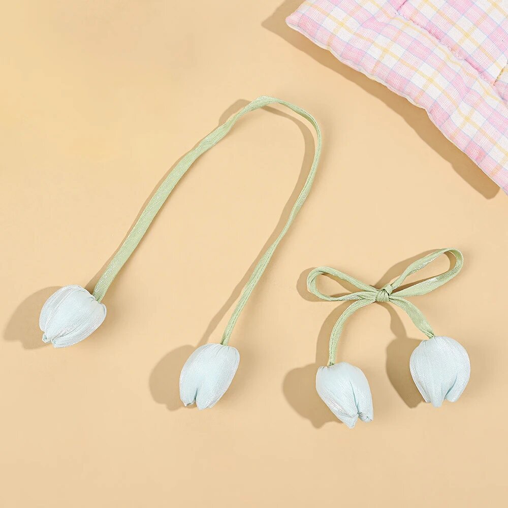 1 шт, сладкий тюльпан, бант, цветок, украшение для торта, ручная работа, сделай сам, повязка для волос, подушки, сумка, вязаные крючком нашивки, декор, 3D цветок, аксессуары для одежды