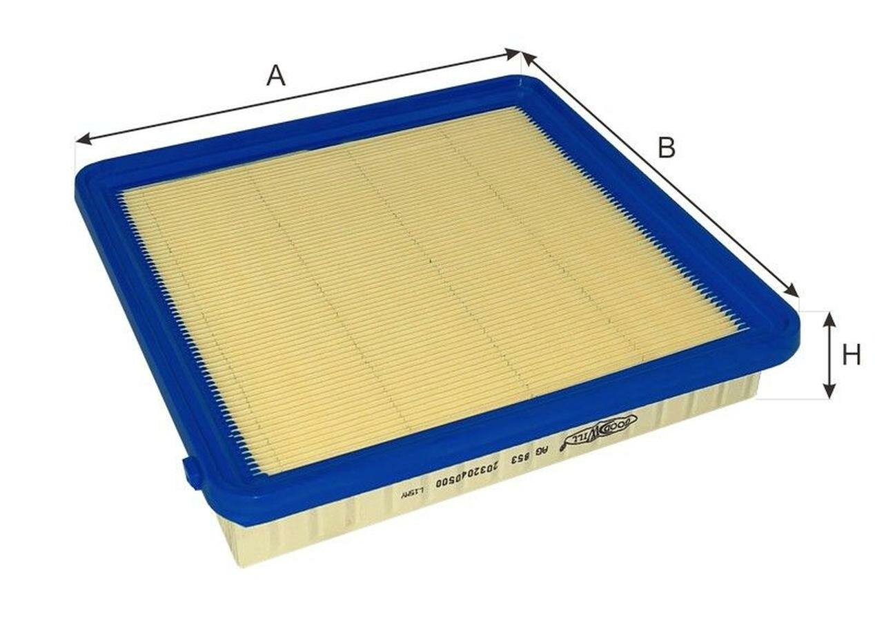 Фильтр воздушный для автомобилей Goodwill AG853 (запчасти и расходники)