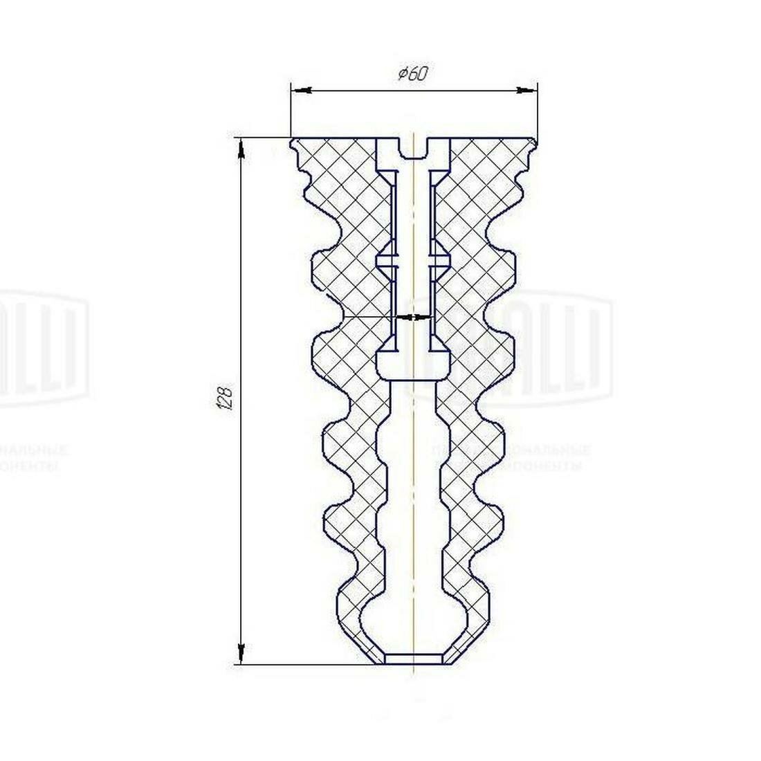 Trialli буфер (отбойник) заднего амортизатора для автомобилей bc0187