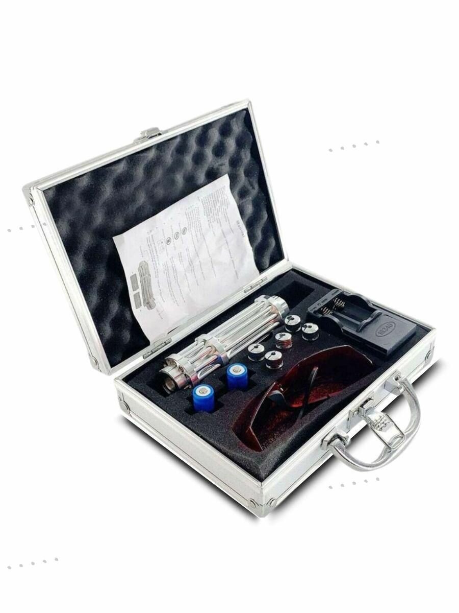 Лазерная указка Меч Джедая лазер с насадками, луч 50000mW, синий цветJhugi