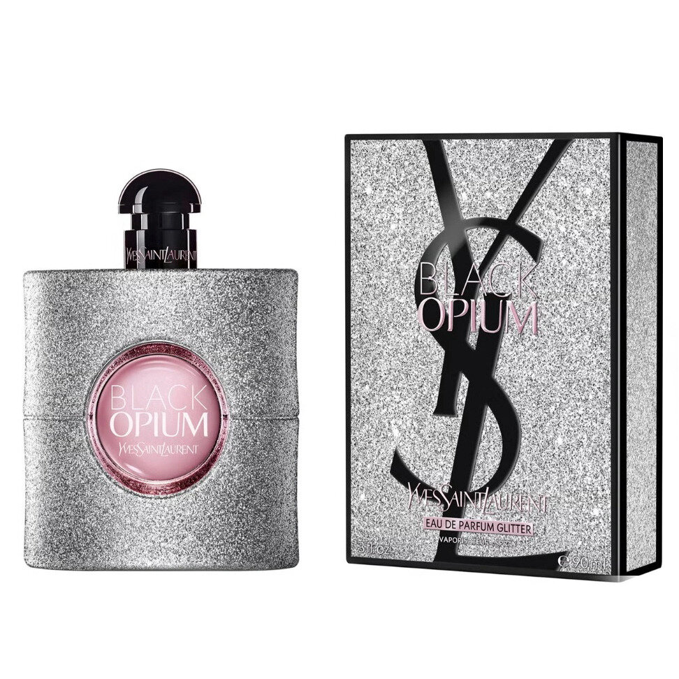 Парфюмерная вода для женщин Yves Saint Laurent Black Opium Glitter 90 мл / Духи Ив Сен Лоран Блэк Опиум Глиттер