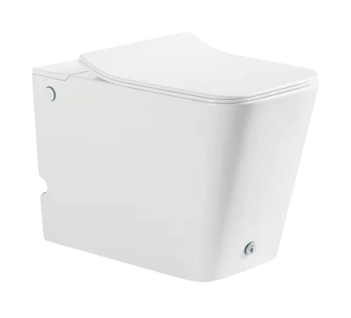 Унитаз SantiLine SL-5033 безободковый, с крышкой микролифт, импульсный смыв