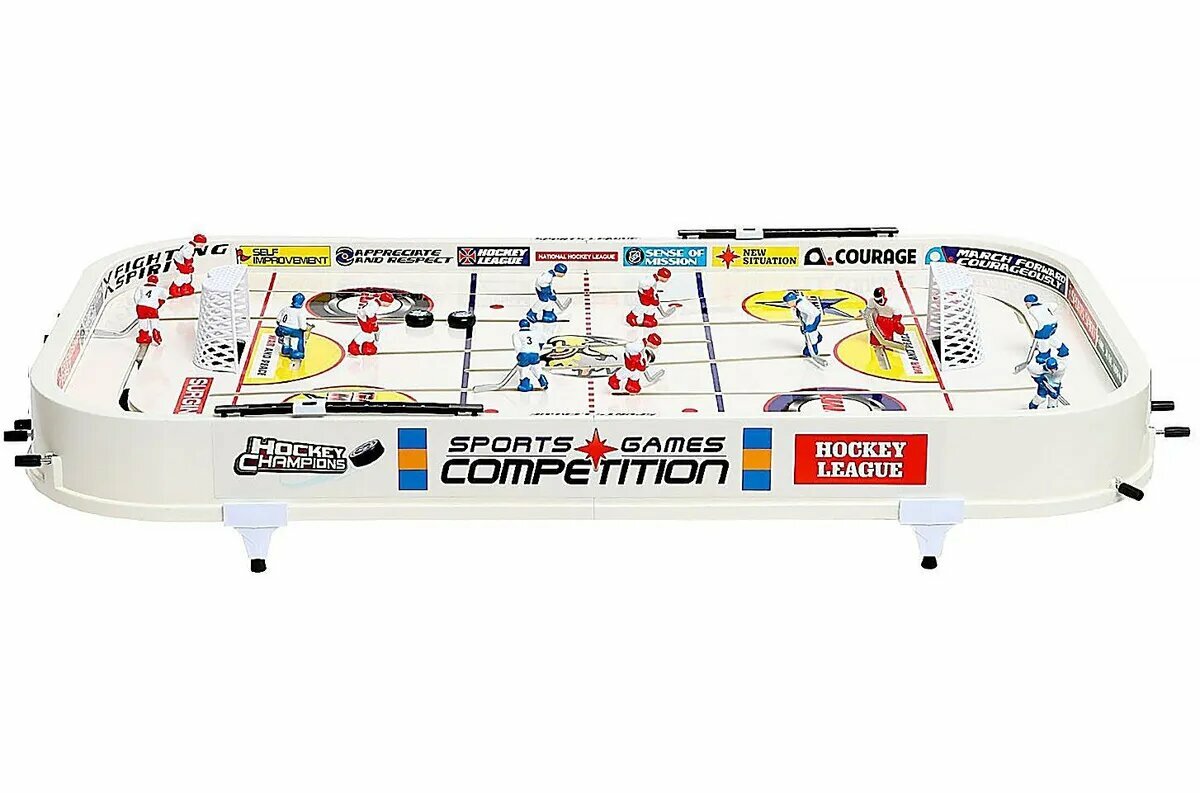 Настольный хоккей "Плей-офф", детская спортивная игра на ловкость и скорость реакций, игровой набор для детей с игровым полем на ножках