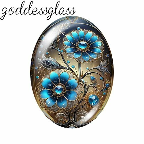 Фотокабошоны Goddessglass овальные 10 шт. 13x18mm, TB0590-10