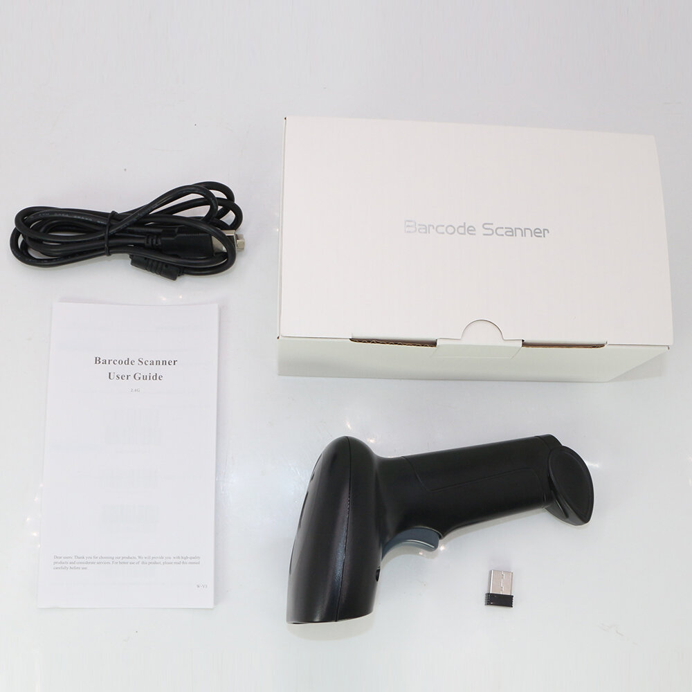 2D/1D сканер с 2.4G+USB, ручной/авторежим, для Win/Android/Mac