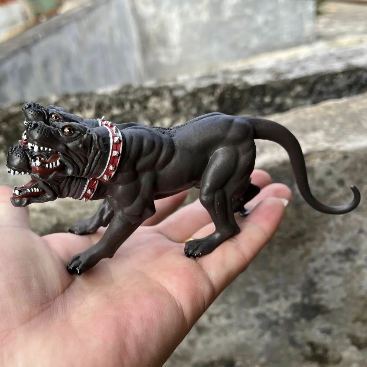 Papo Цербер (мифический трехглавый пёс), фигурка фэнтези-животного, коллекционная модель для детей и коллекционеров