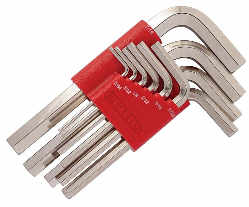 Набор шестигранных ключей дюймовые 10 предметов IZELTAS