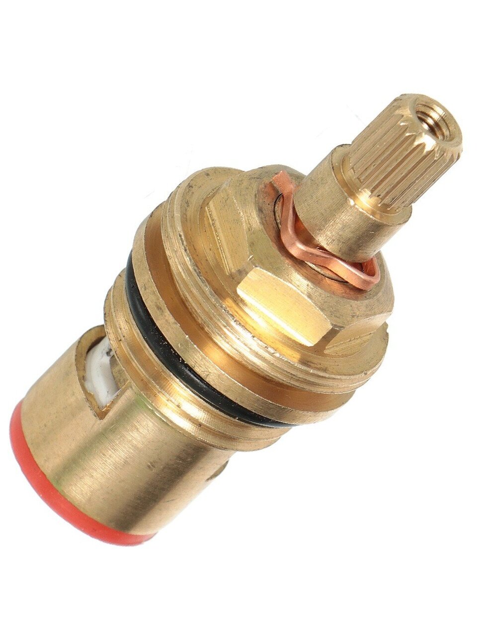 Кран-букса латунь, 1/2 ', 20 шлиц, 180 °, 2 резьбы, с керамическими вставками, индивидуальная упаковка, 60 г, ComfortFactor, 65348-10