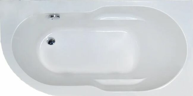 Акриловая ванна Royal Bath Azur RB 614201 R без опоры 150x80 см, угловая, правая, пристенная, белая, асимметричная