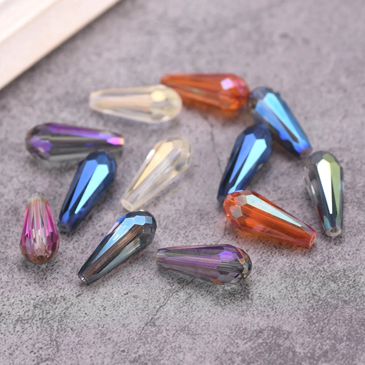 Стеклянные бусины Weargolsil, капли, 10 шт.